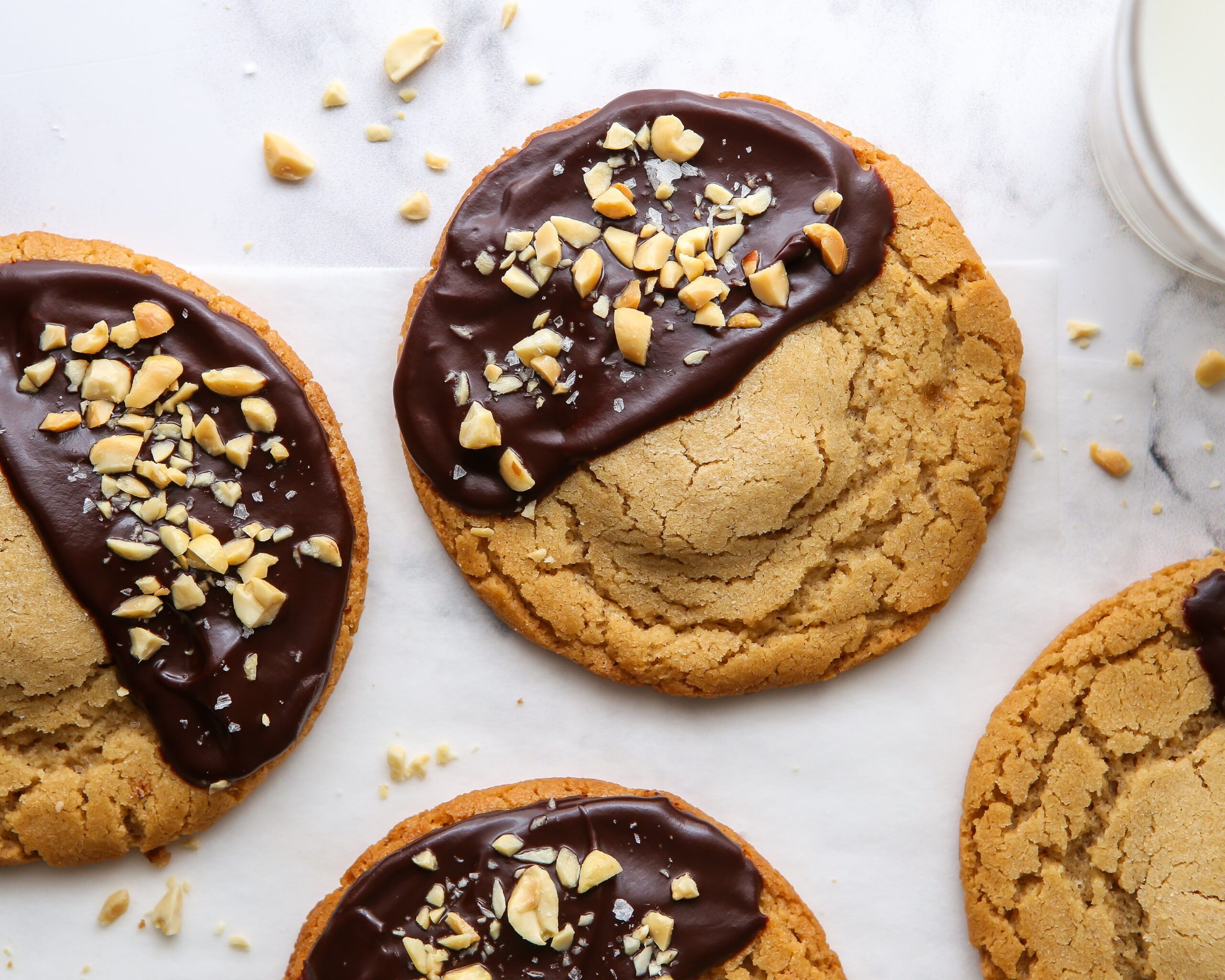 Peanut Butter Cookies with Bittersweet Chocolate Ganache - Dinner Bell ...